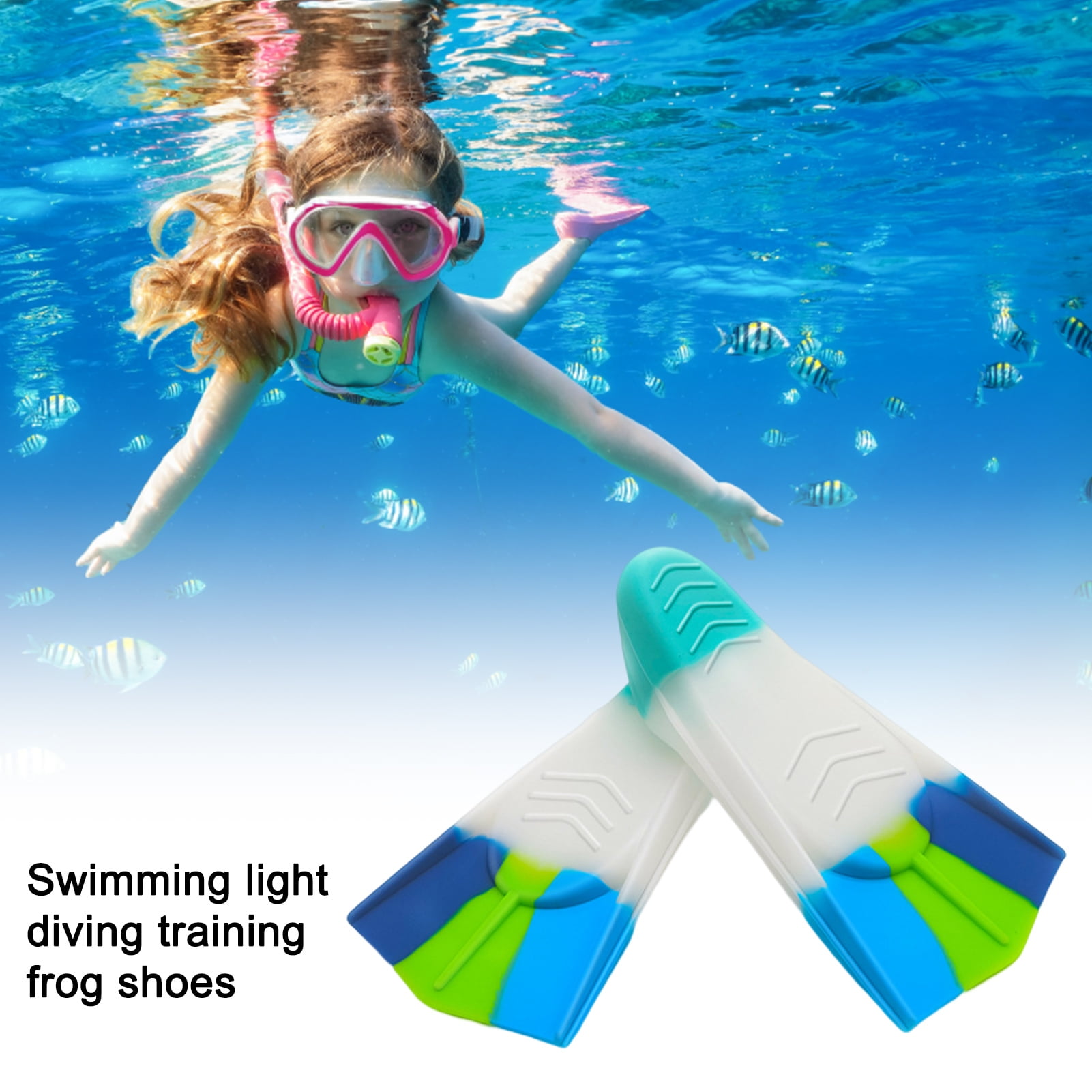 Trayknick Flexible Silicone Swimming Fins for Children - Super Soft ...