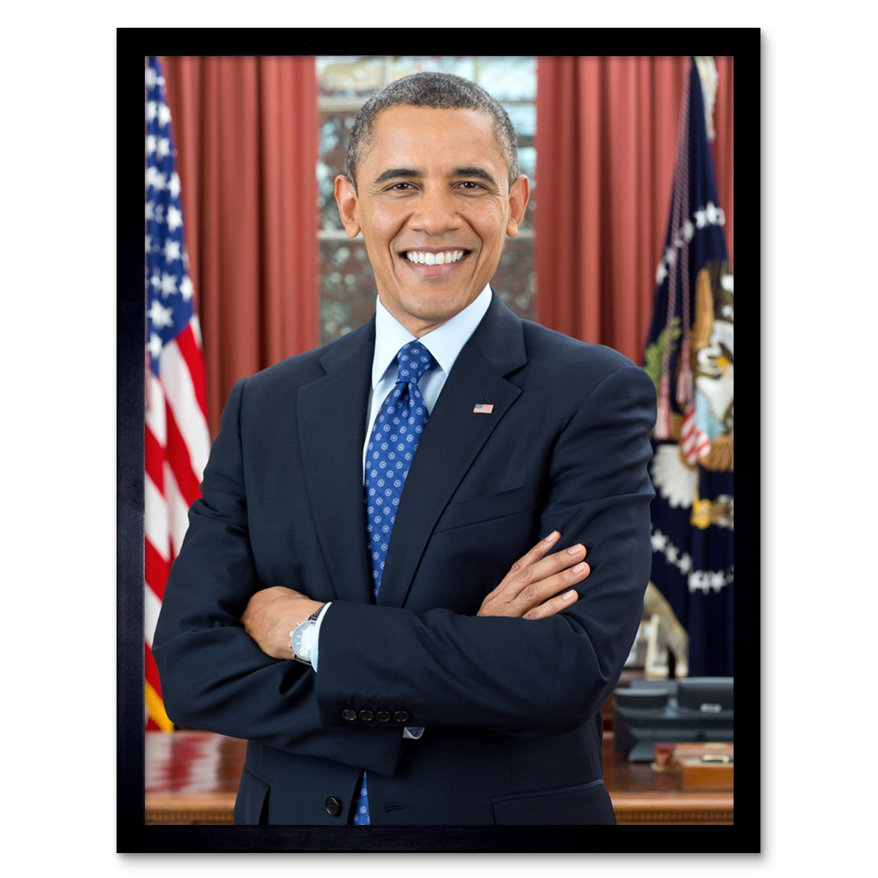 Souza Portrait US President Barack Obama Photograph Framed Wall Art ...