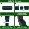 2 Pack Rain Gutter Downspout Extensions, Upgraded Flexible Drain Down ...