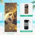 BZSMCE Soft Sparkling Panda Joy For Beach Towel with Wind-Resistant ...