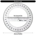 Sinyiin 25cm Round Protractor Ruler Full Center Angle Math Protractor ...