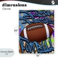 Stupell Industries Faith Family Football Graffiti Canvas Wall Art ...