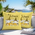 Waterproof Throw Pillow Covers 16x16 Set of 2, Rustic Dwarf Bee Flower ...