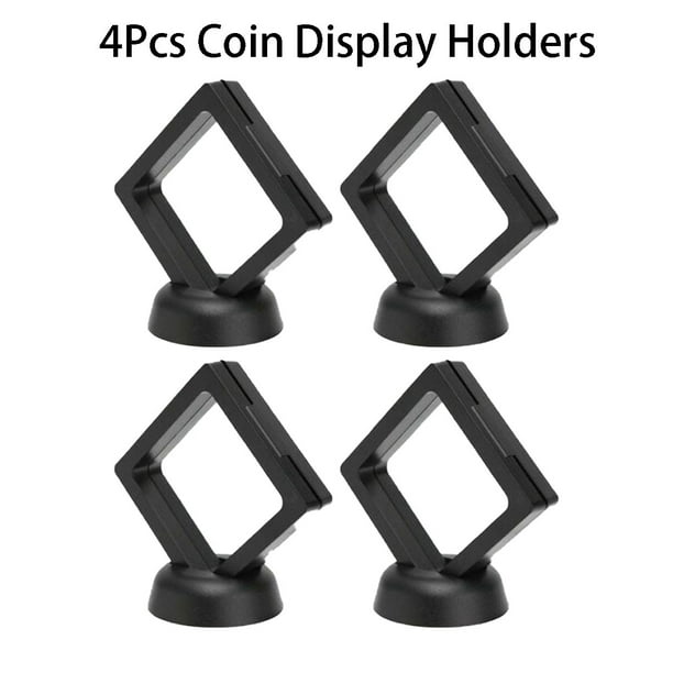 4pcs Challenge Coin Display Frame, 3D Floating Display Case Stand ...