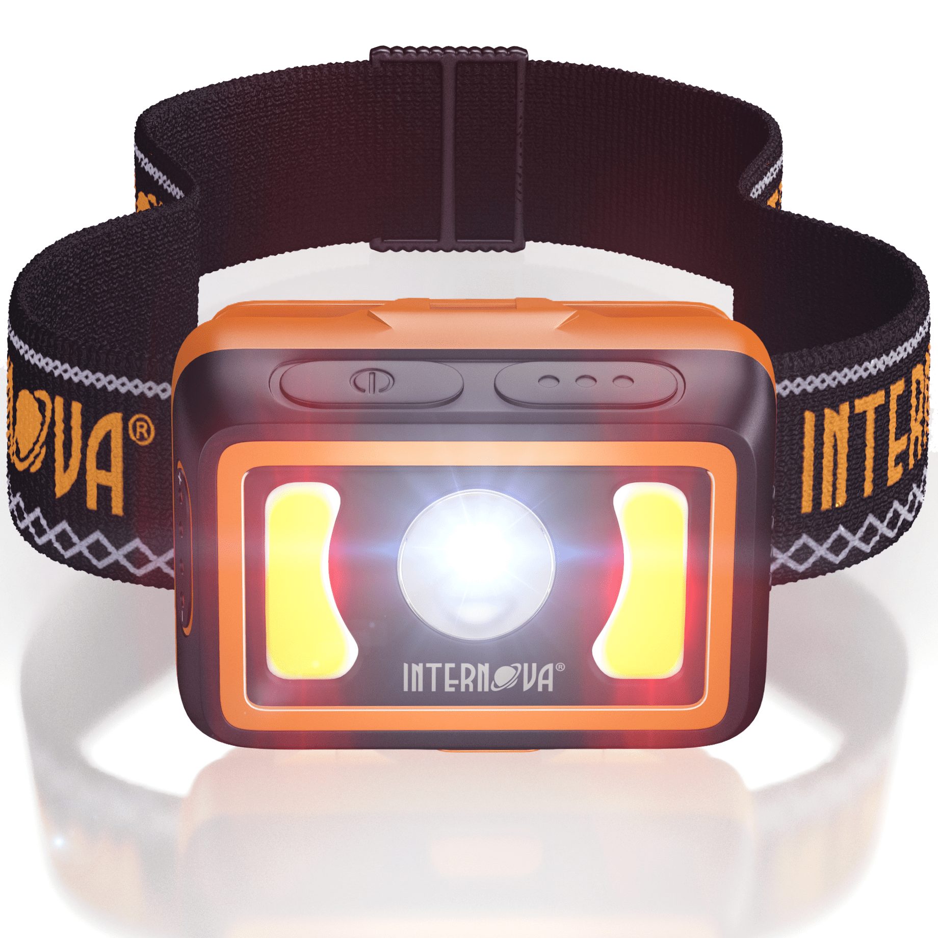 Internova LED Rechargeable Headlamp With Spotlight and Flood Light ...