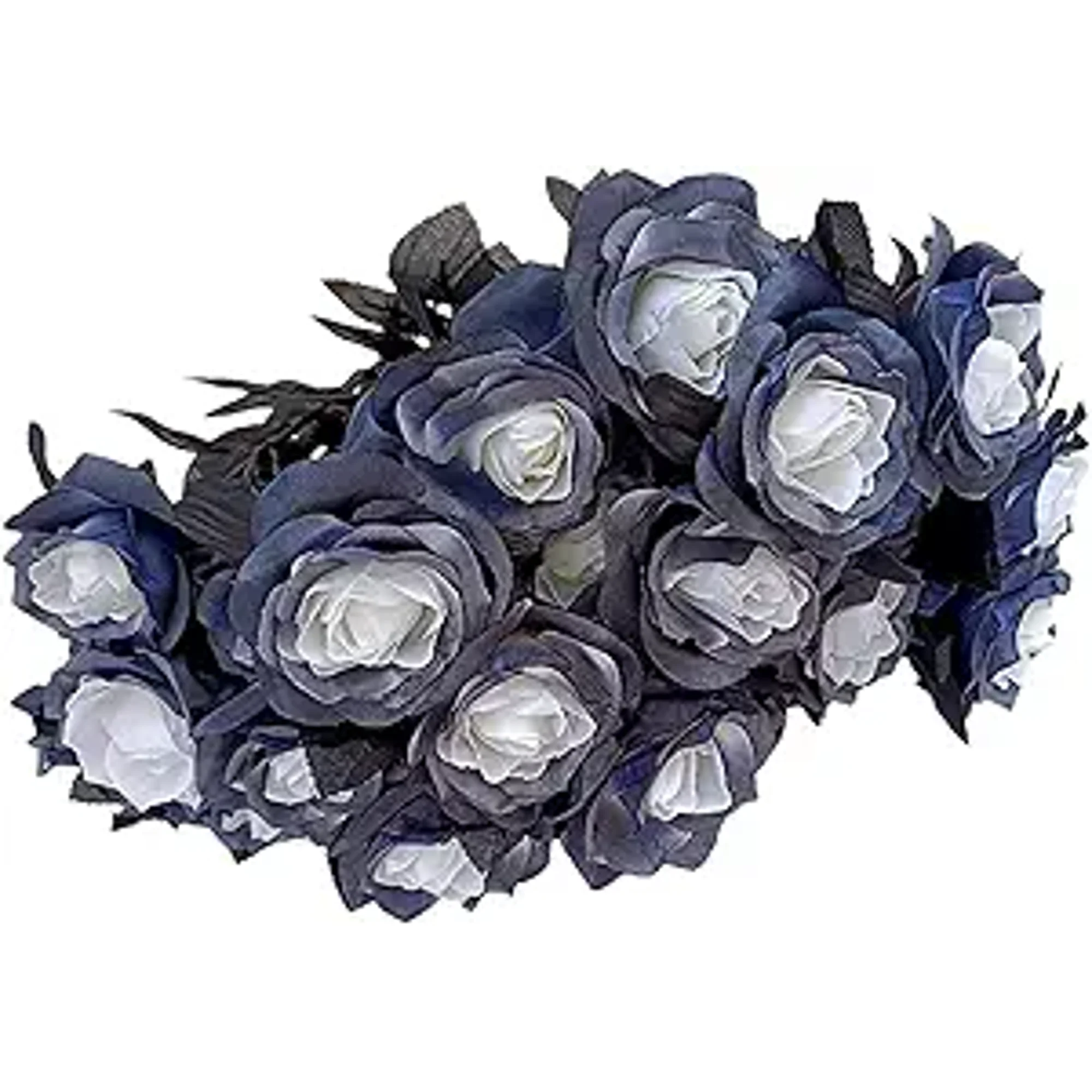 Click here for Generic 8 Pcs Rose Artificial Flowers Black Fake R... prices