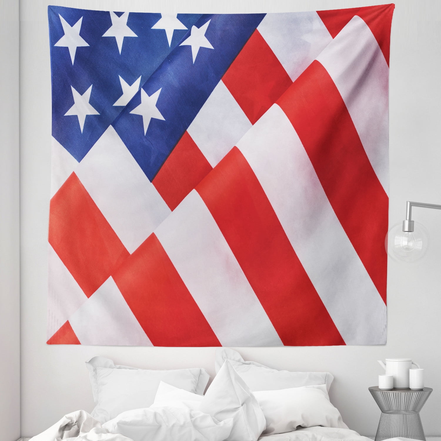American Flag Design Tapestry, Glorious Nation's Emblem Waving at the ...