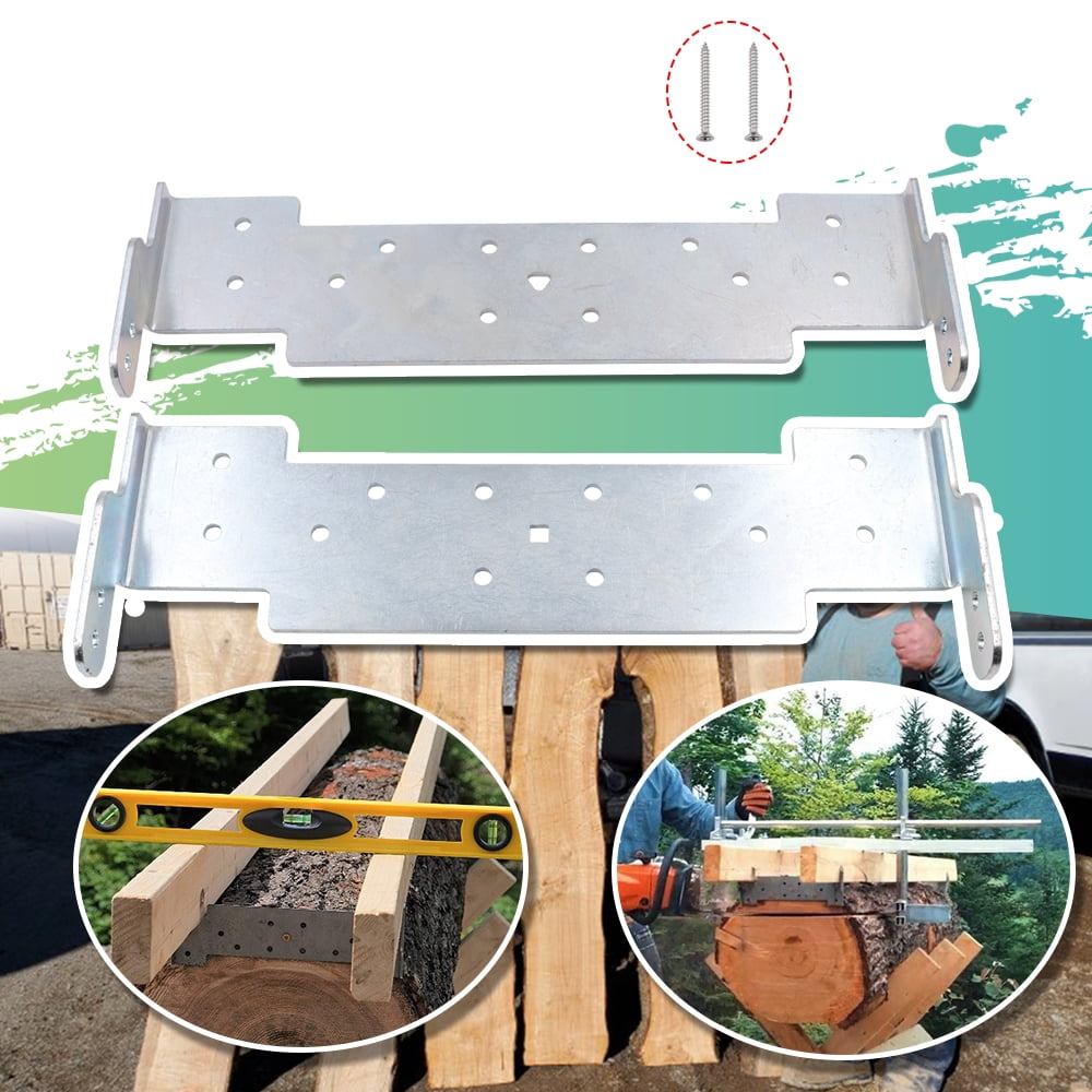 ELITEWILL Pair 2X4 Chainsaw Mill Guide Rails Metal Bracket Fit for 6 ...