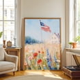 Affixzi American Flag Wildflower Wall Art, Patriotic Farmhouse Print ...