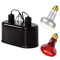 ECOSUB, Dual Reptile Light Fixture Combo Pack, 100W UVA Infrared Lamp ...