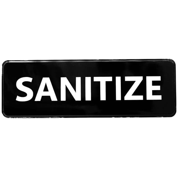 [4 Pack] Sanitize Plastic Sign - Removable, Weather Proof, Office ...