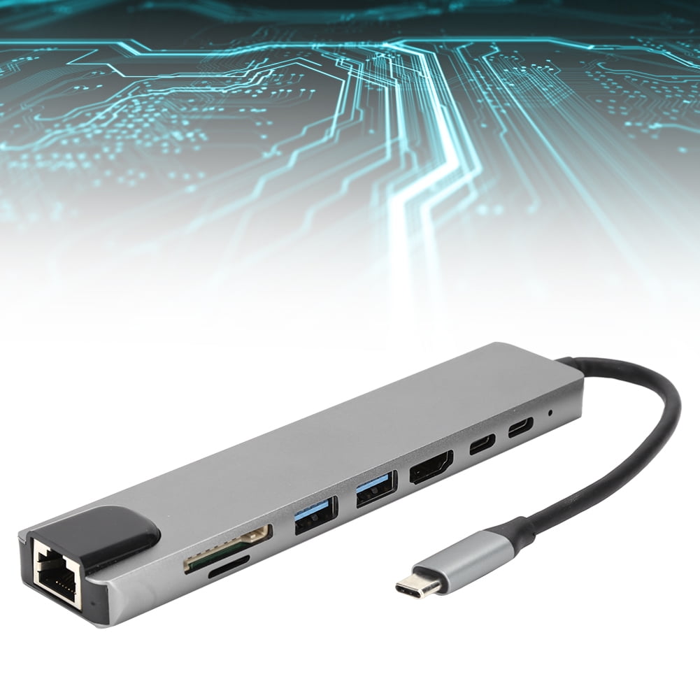 FAGINEY 8‑in‑1 Hub,8‑in‑1 Hub Type‑C To RJ45 PD USB Docking Station ...