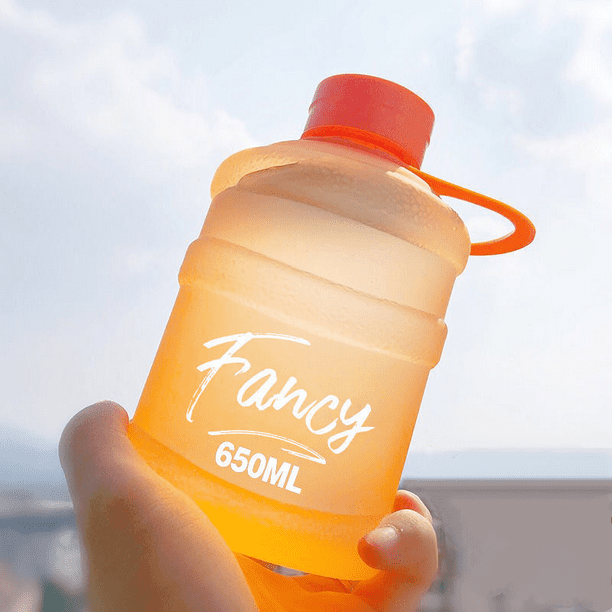 Mini Small Pure Bucket Cup Plastic Water Cup Fancy [Frosted Orange ...