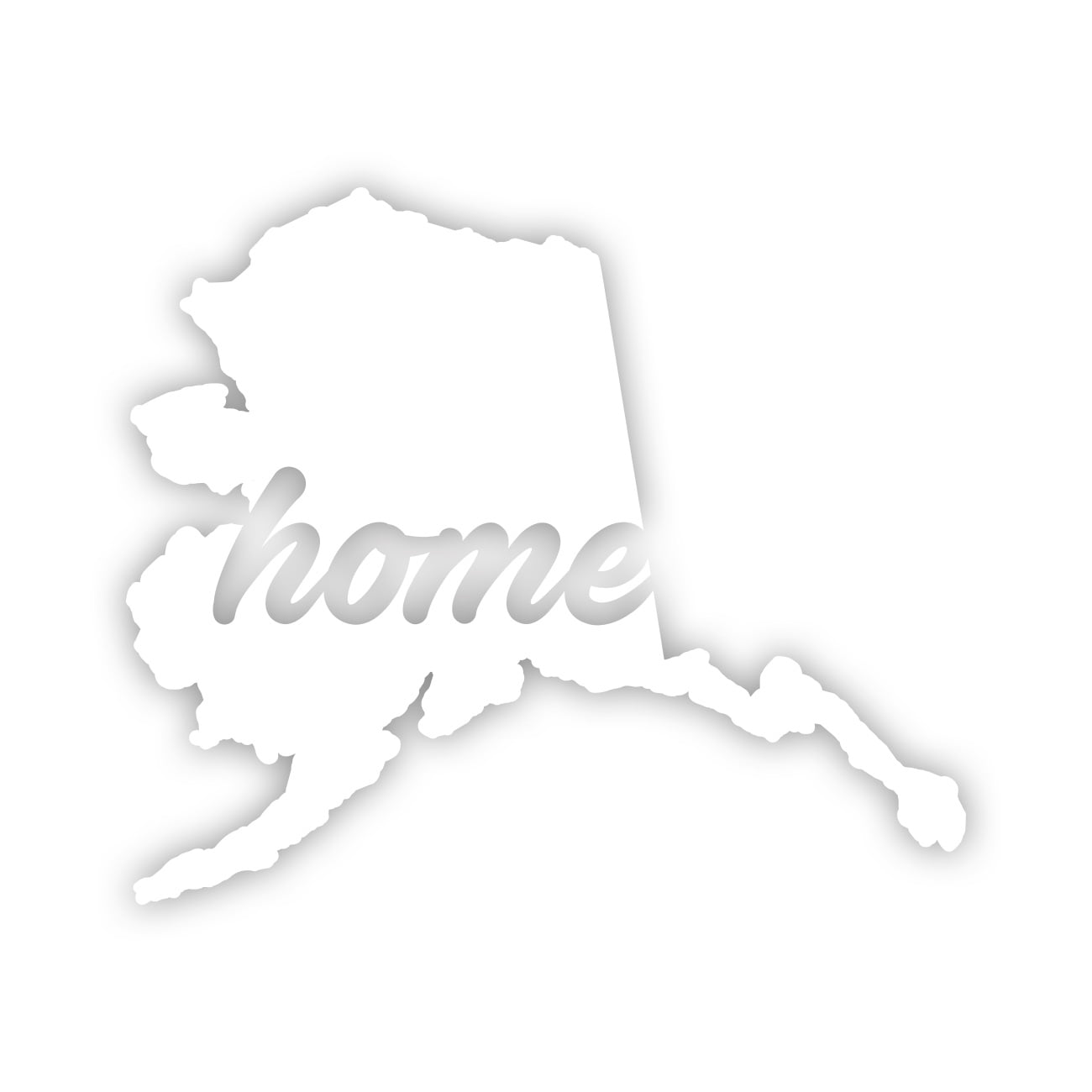 Alaska Home Sticker Decal Die Cut - Self Adhesive Vinyl - Weatherproof ...