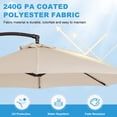 JUSTLET 12FT Arched-Pole Cantilever Hanging Patio Umbrella with base ...