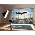 BINQOO 8x6FT Aeroplane Backdrop, Vinyl Photography Prop for Airport ...