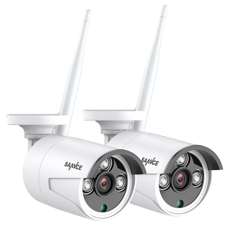 SANNCE 2PCS 2.0MP WIFI IP Cameras with Smart IR P2P Outdoor ...