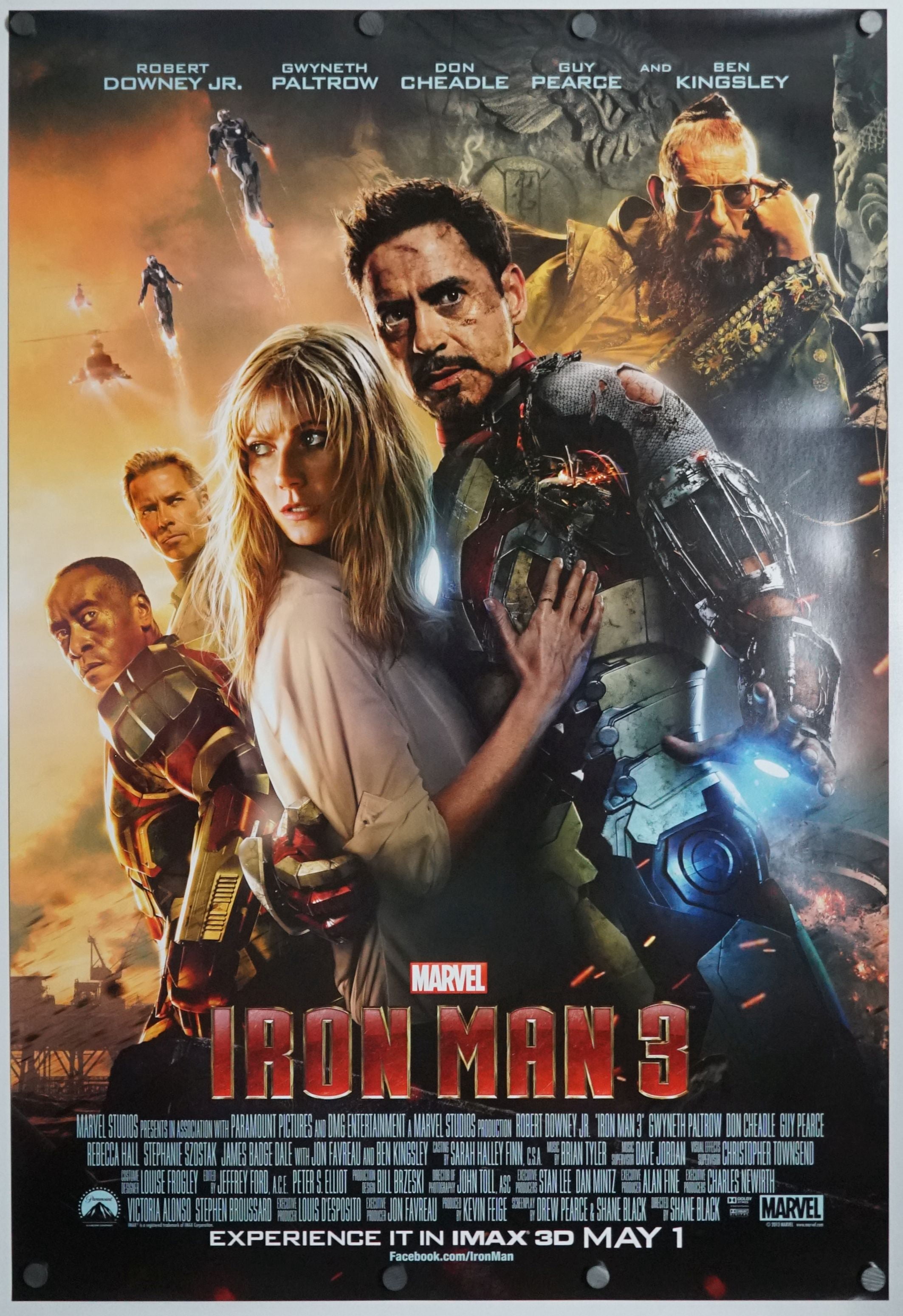 Iron Man 3 - Marvel Comic Double-Sided Original Movie Poster 27x40 ...