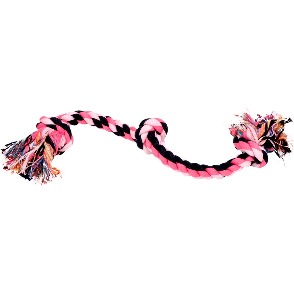 Rascals 3 Knot 16" Rope Tug Dog Toy-Pink - Walmart.com