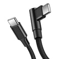 60W USB C Charging Cable Right Angled Design Nylon Braid For Fast ...