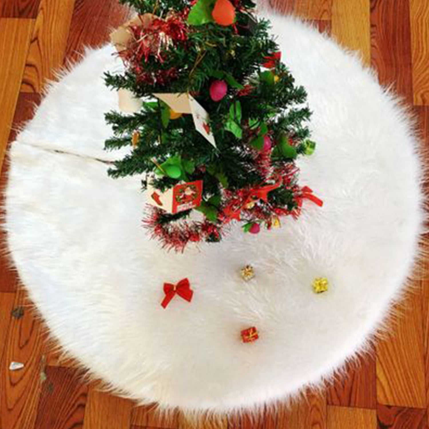 Click here for Labymos Pure White Plh Christmas Tree Skirt Christ... prices