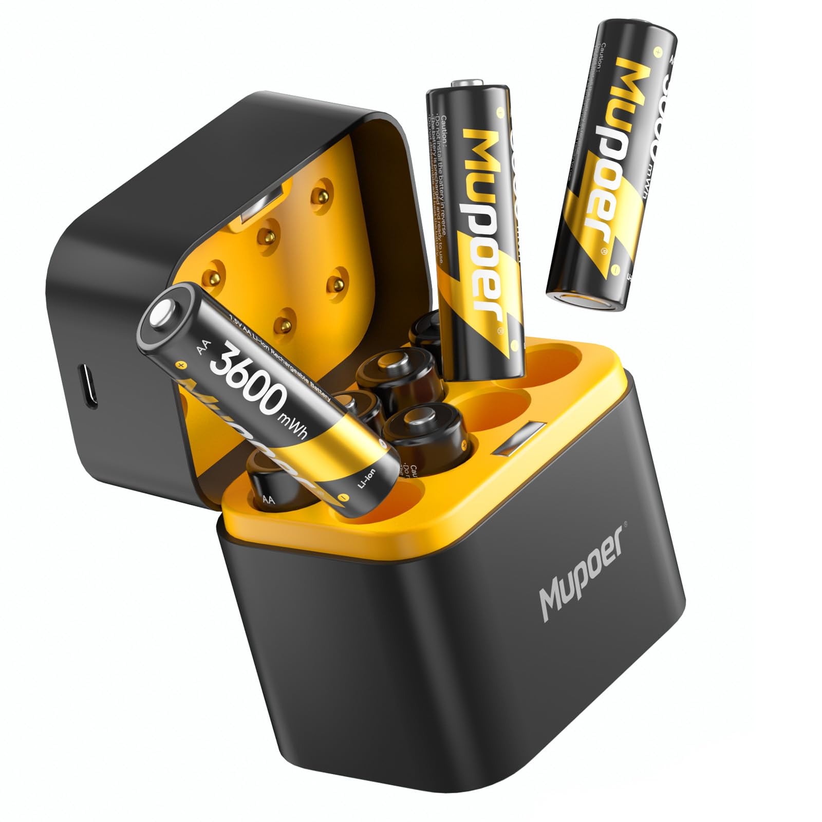 Click here for Mupoer Rechargeable Aa Lithium Batteries 8 Pack Wi... prices