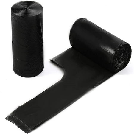 Small Garbage Bag Handle, Black Portable Plastic Garbage Bag, Waste ...