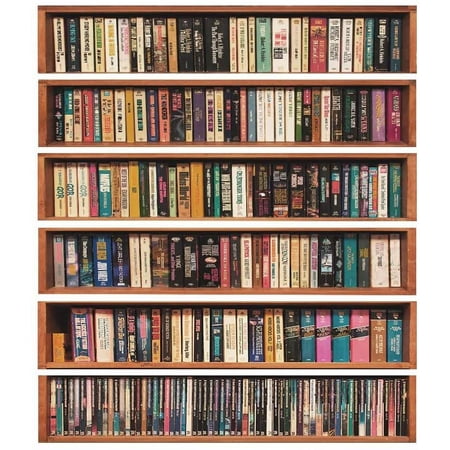 3D Bookcase Stair Stickers Simulation Bookshelf Wall Stair Stickers for ...