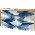 Blue White Wave Abstract Cabinet Curtain 28"W x 51"L, Artwork Modern ...