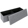 Zeny Foldable Storage Ottoman Bench For Bedroom And Living Room Sturdy