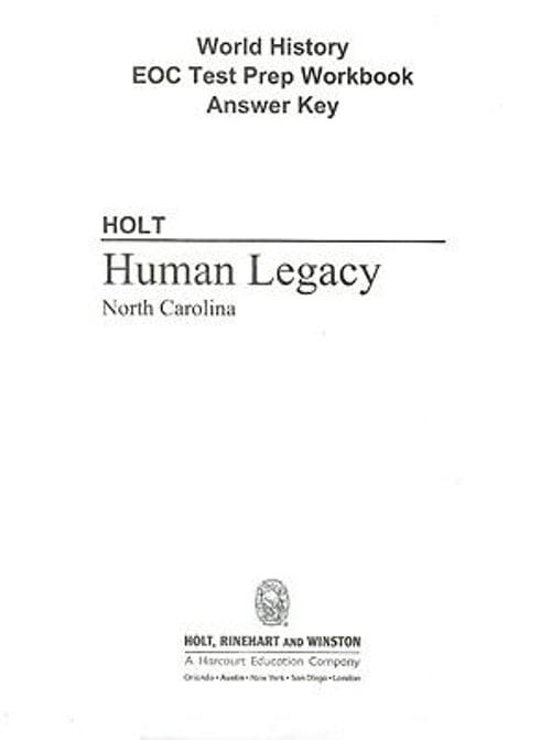 Pre-Owned North Carolina Holt World History: Human Legacy EOC Test Prep ...