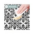 Black White Scroll Floral Print Picnic Table Cover Without Bench Cover ...