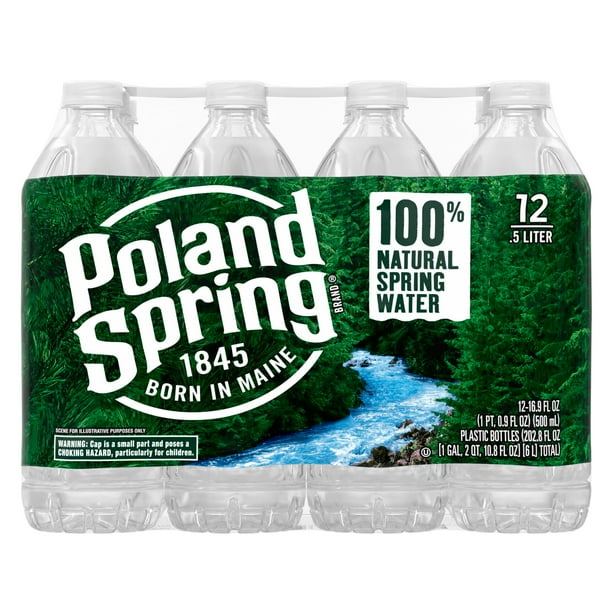 POLAND SPRING Brand 100% Natural Spring Water, 16.9-ounce plastic ...