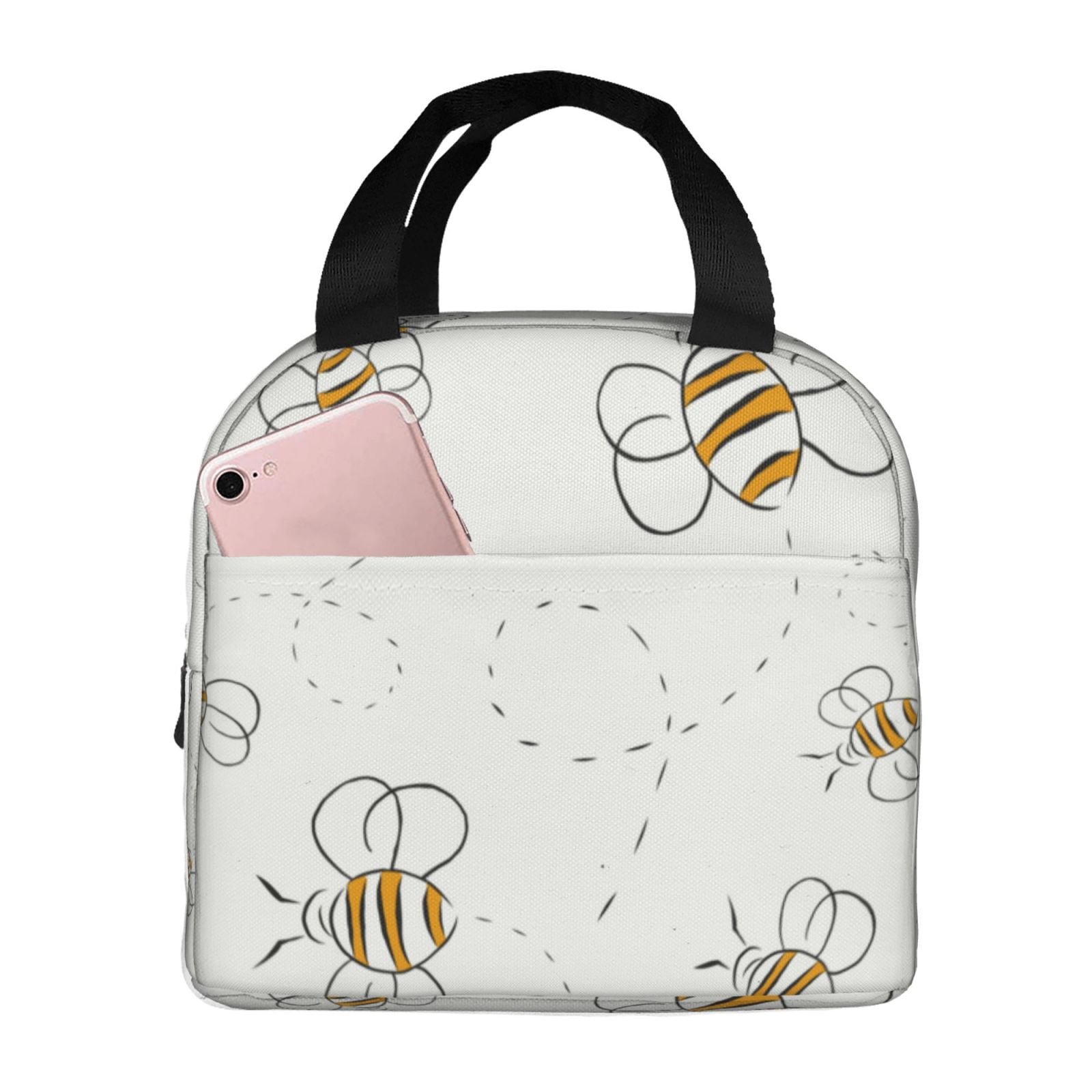 ZNDUO Reusable Lunch Bag, Insulated Lunch Bag for Women Men - Bees ...