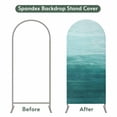 Abstract Ocean Arch Backdrop Cover 5 FT Teal Gradient Oil Painting ...