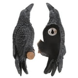 Crow Sculpture, Black Resin Crow Ornament For Eaves - Walmart.com