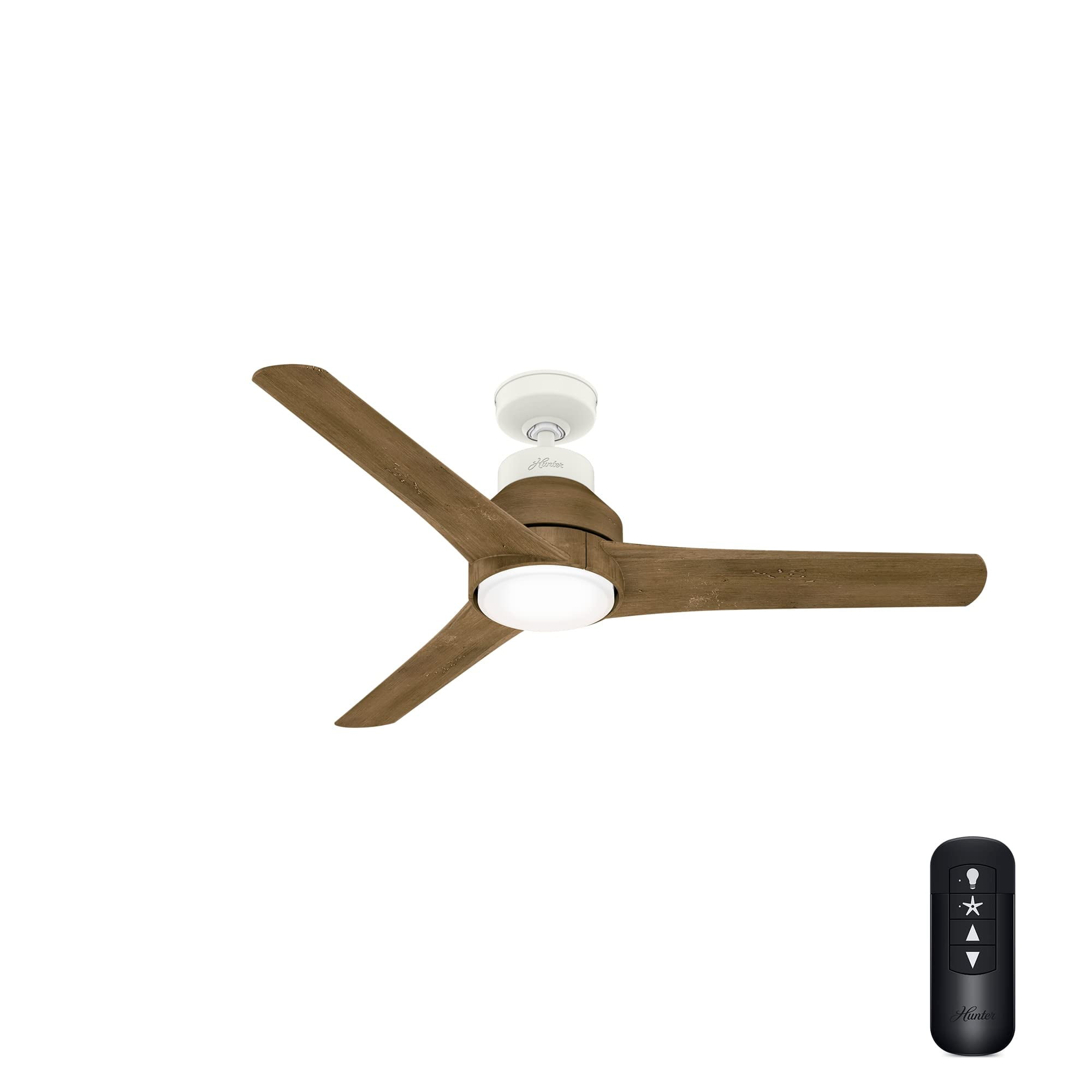 Restored Hunter Fan 52 inch Contemporary Matte White Outdoor Ceiling ...