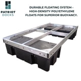 Low Profile Dock Parts: Floating Platform Section with Gray Poly ...