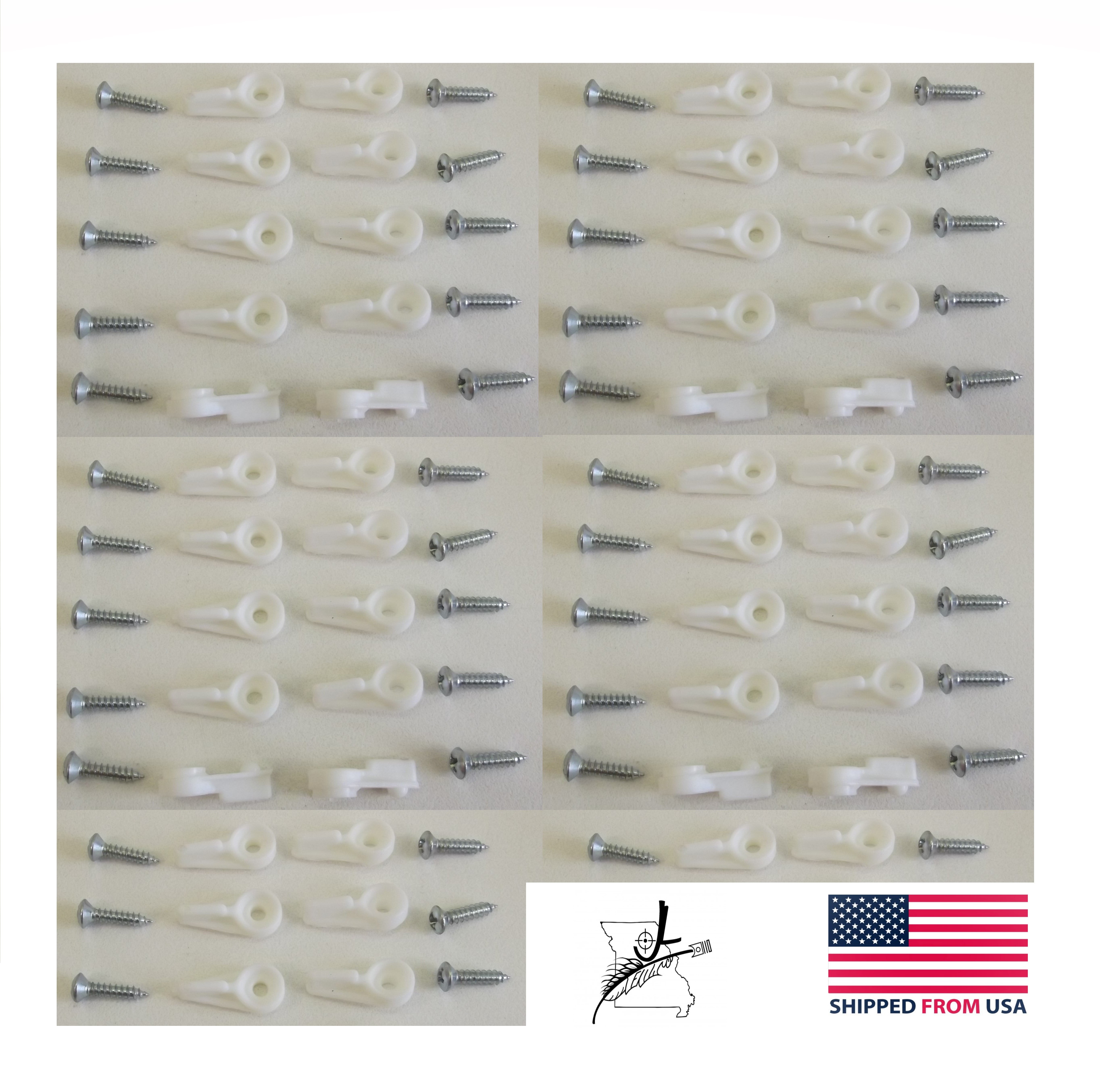 50 Window Screen Storm Clips & Screws Nylon Plastic Sash White Holder ...