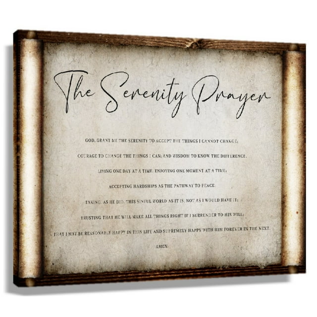 Bible Verse Poster The Serenity Prayer Wall Art Room Decorative Canvas ...