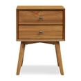 Edgemod Dorsey Acacia Wood Finish Night Stand with Drawer - Walmart.com