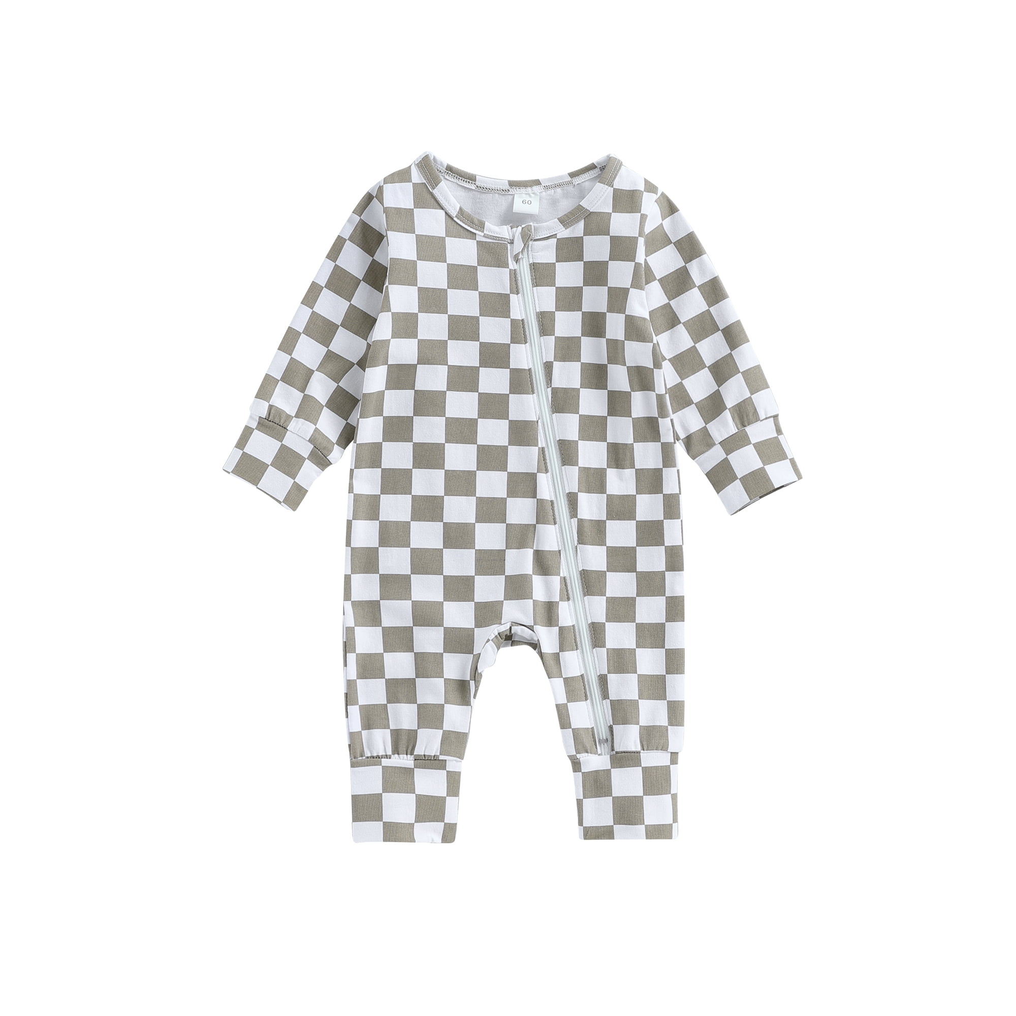 Click here for Gupgi Newborn Baby Boy Zipper Romper Checkered Jum... prices