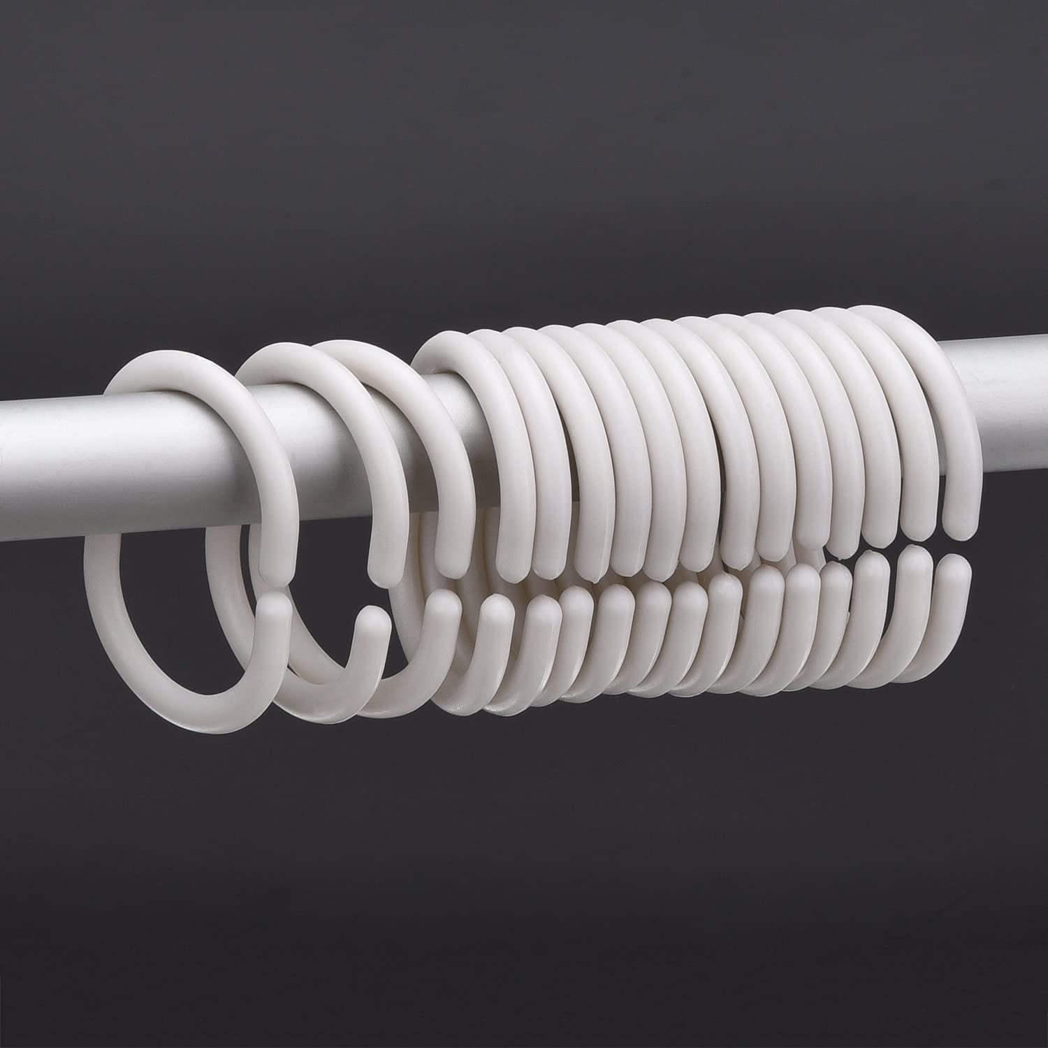 Click here for Nieqiuyun 36 Pieces White Shower Curtain Rings Cur... prices