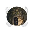 Arched Stone Doorway Round Fitted Tablecloth with Elastic Edge, Rustic ...