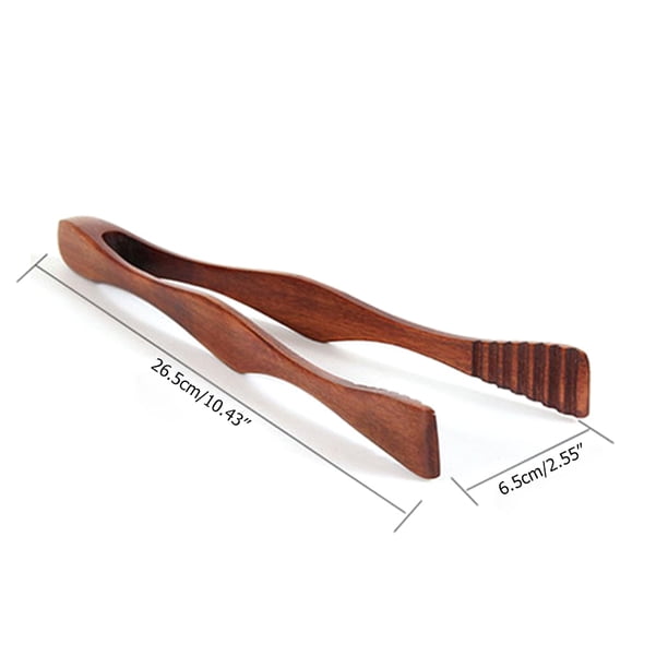 Wood Food Tongs Barbecue Steak Tongs Bread Dessert Pastry Clip Clamp ...