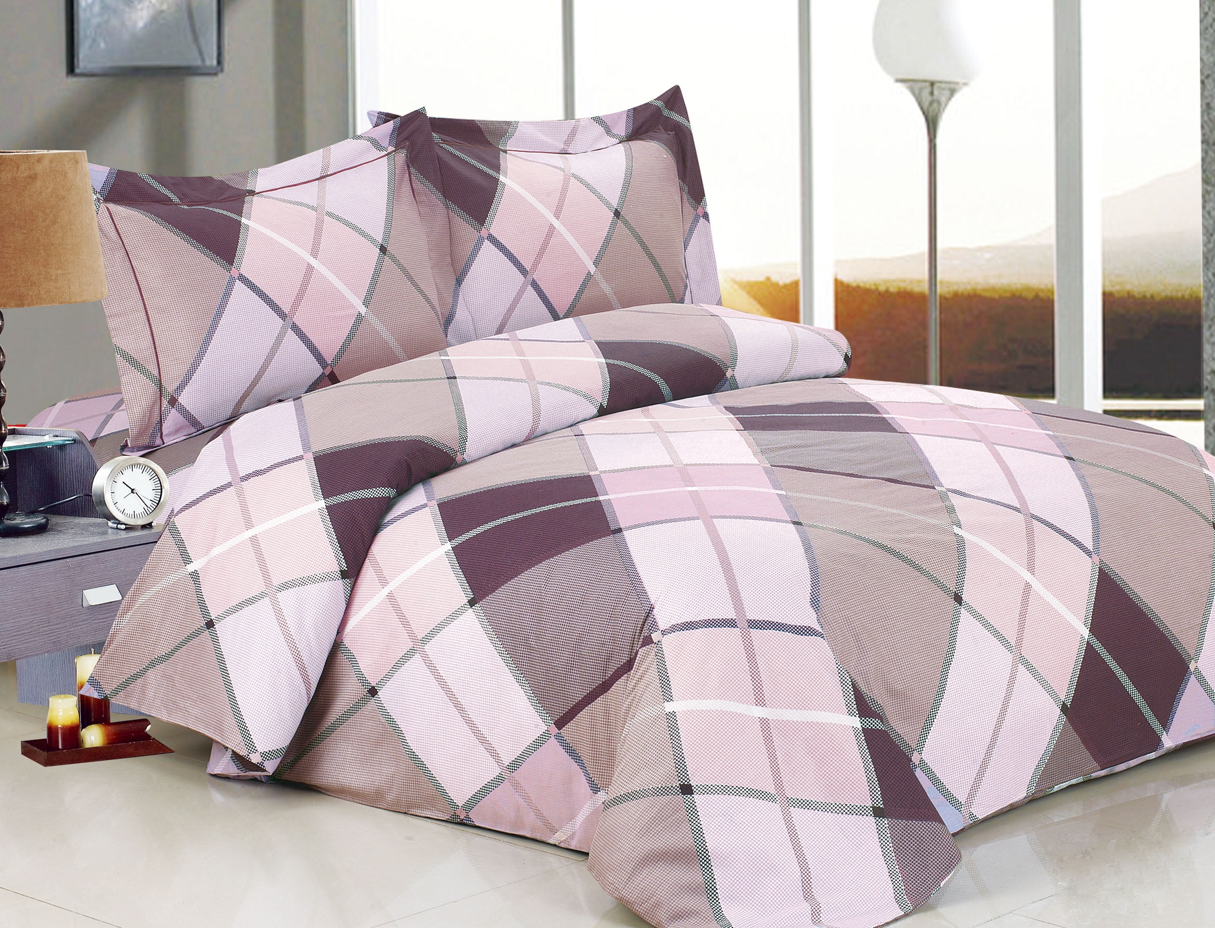 French Triangle Deep Collection 6-Piece Duvet set, Package Include 2 ...