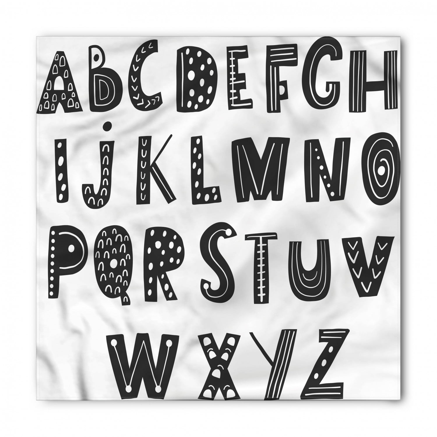 Alphabet Bandana, Abstract Modern Letters, Unisex Head and Neck Tie, by ...