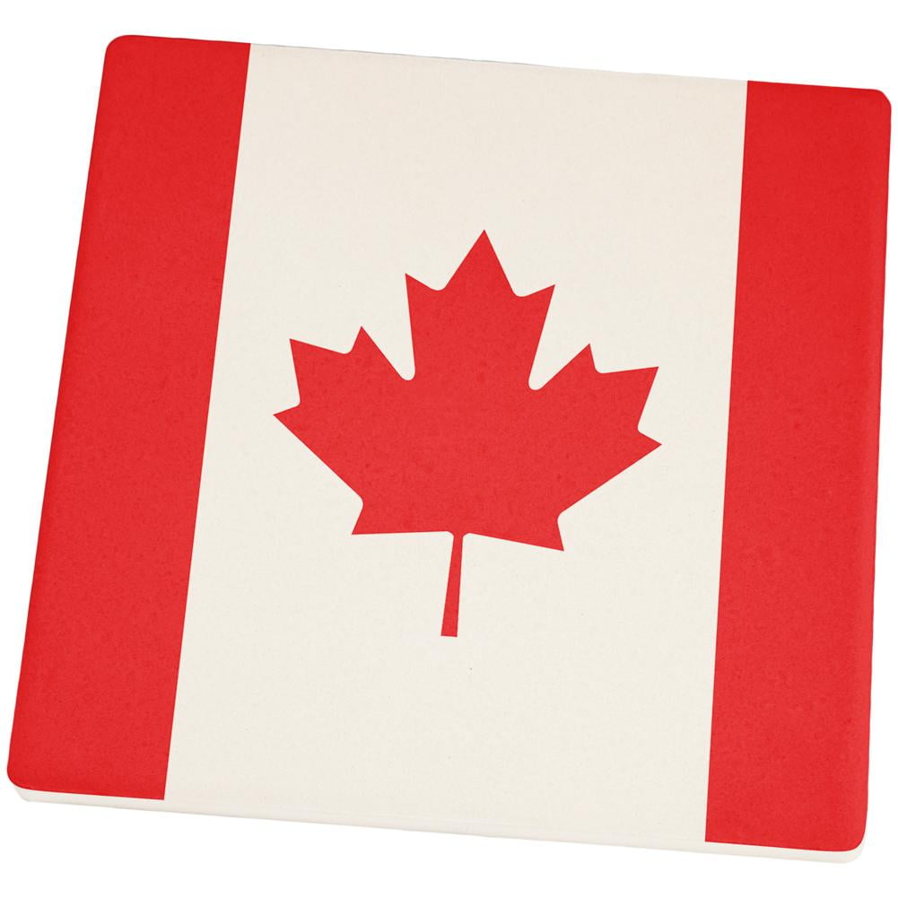 Canadian Canada Flag Set of 4 Square Sandstone Coasters - Walmart.com
