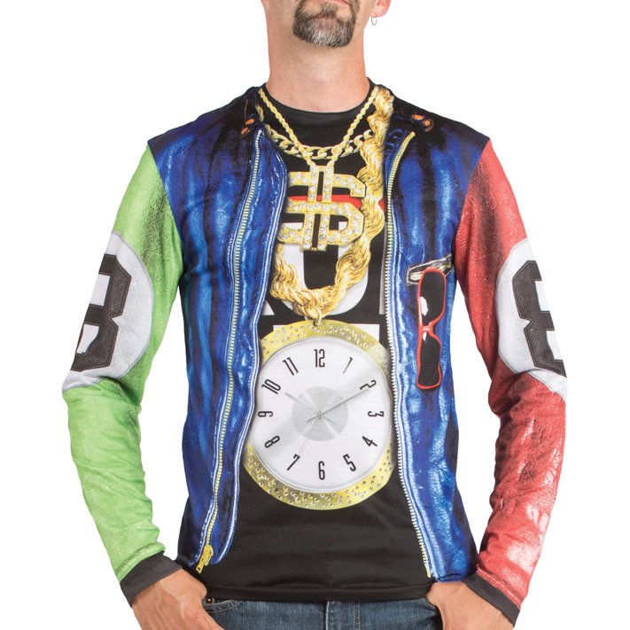 Old School Rapper Men's Long Sleeve Tee Shirt - Walmart.com