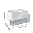 BUTASY Desktop Organizer, Plastic Desk Storage Box with 5 Compartments ...
